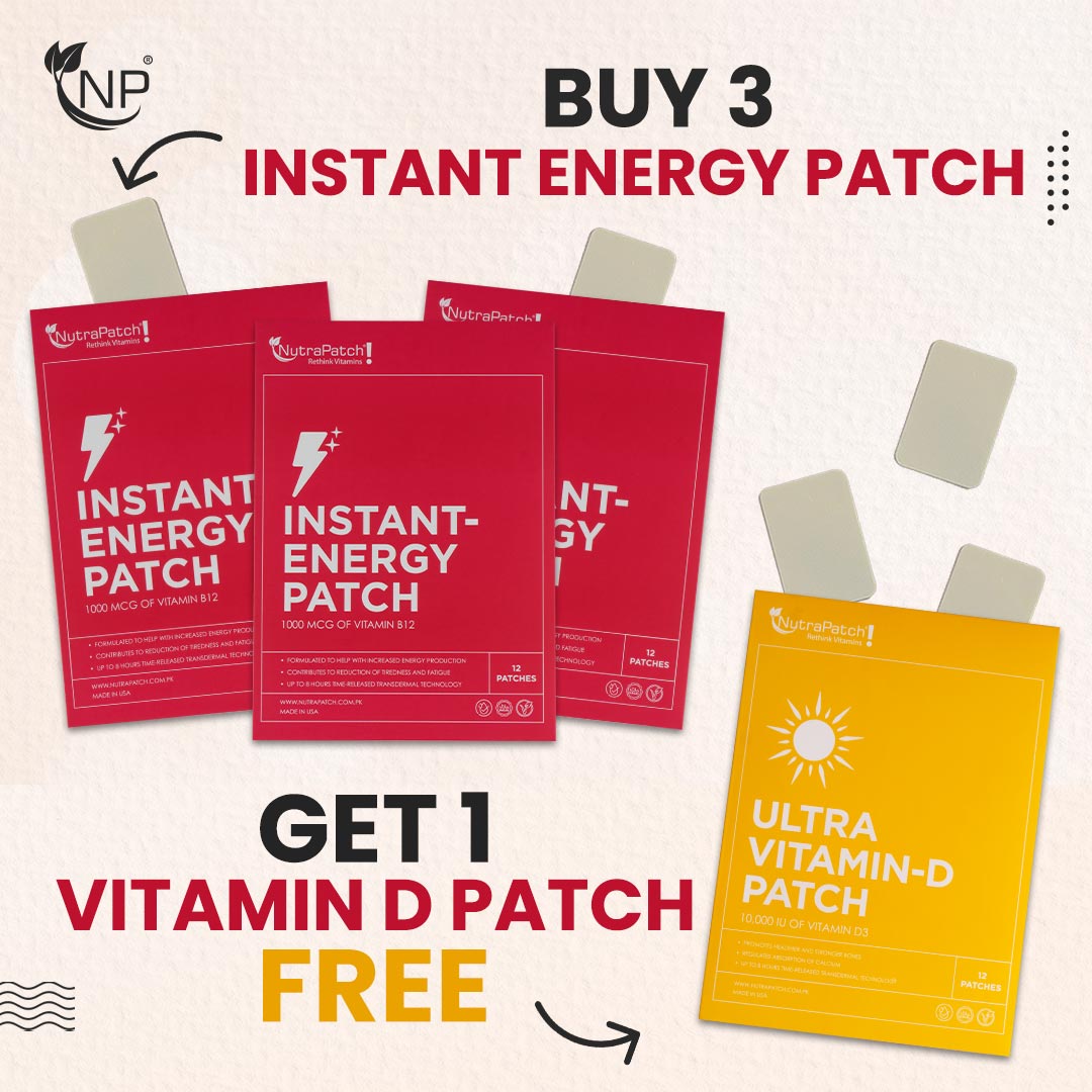 Buy 3 Instant Energy Patch Get 1 Vitamin D Patch Free – NutraPatch